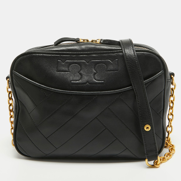 Tory Burch | Bags | Tory Burch Black Leather Alexa Camera Crossbody Bag ...